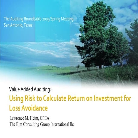 ROI on EHS Risk Reduction | PPT