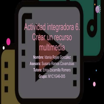 Actividad Integradora 6. Crear un recurso multimedia | PPTX | Computing | Technology & Computing