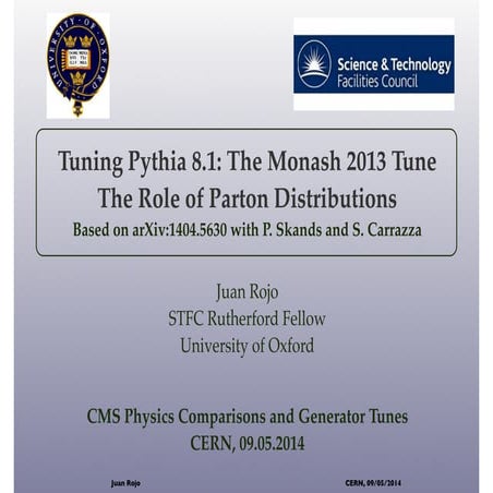 Tuning Pythia8,1: The Monash 2013 Tune | PPT