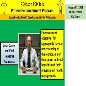 ROJoson PEP Talk: Liver Cancer and Viral Hepatitis Awareness | PPTX
