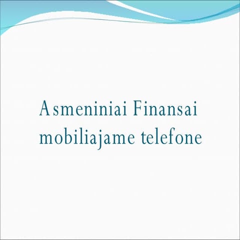 Money Watch - Finansai telefone | PPT