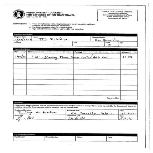 Rokita border trip documents | PDF