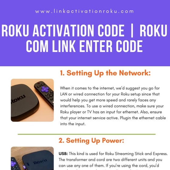How to Activate Roku Device via Roku Com Link Enter Code? | PDF