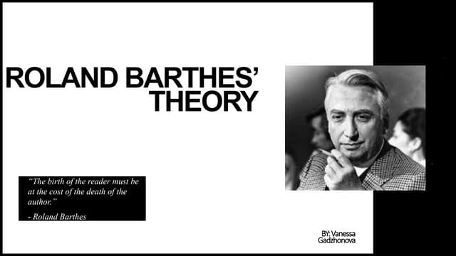 Roland Barnes theory. | DOCX