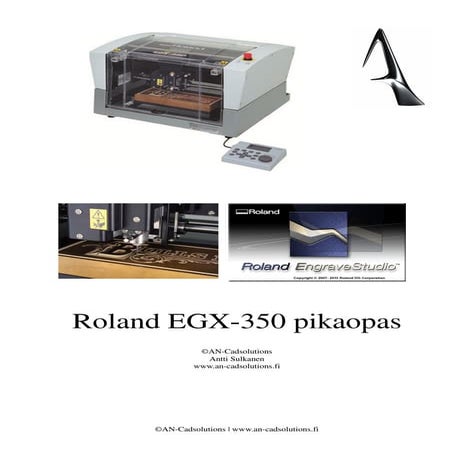 Roland EGX-350 kaiverruskone pikaopas | PDF