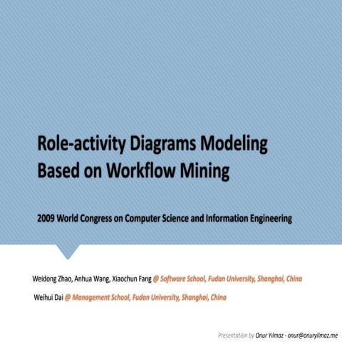 Role-Activity Diagrams Modeling Based on Workflow Mining | PDF | Computer Software and ...