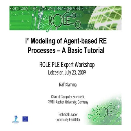i* Modeling of Agent-based RE Processes – A Basic Tutorial | PDF