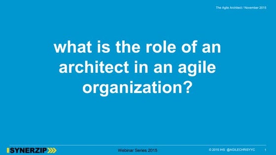 The Agile Architect | PPT