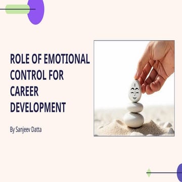 Role of Emotional Control for Career Development | PPTX