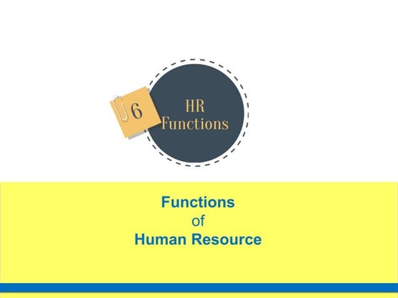 Roles and Responsibility of HRD | PPT