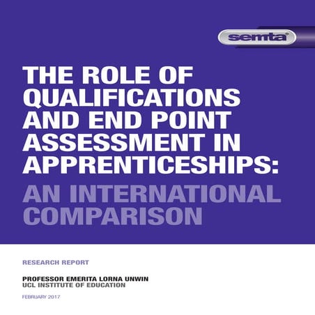Role of qualifications and end point assessment in apprenticeships | PDF