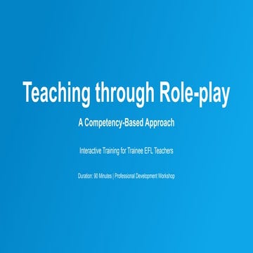 Role-Play Teaching Presentation for novi | PPTX