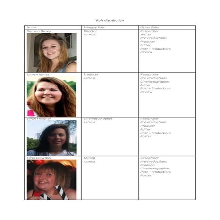 Role distribution | DOCX