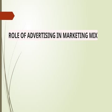 Role of advertising in Marketing Mix.pptx