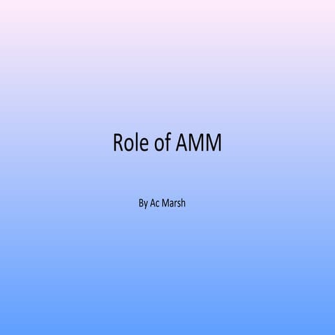 Role of amm | PPT