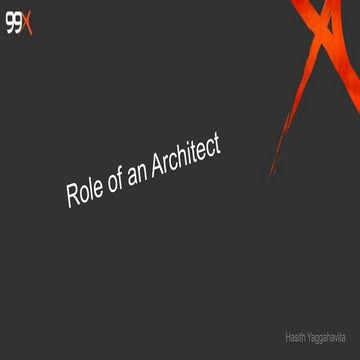 Role of an architect | PPTX