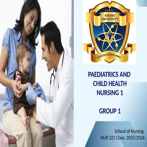 Introduction to PCHN-Role of a nurse in Pediatrics Group one assignment ...