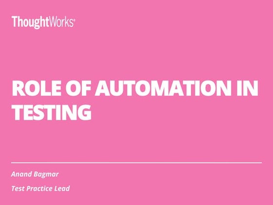 Agile Java Testing With Open Source Frameworks Ppt 1458