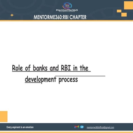 Role of banks and RBI in the development process.ppt