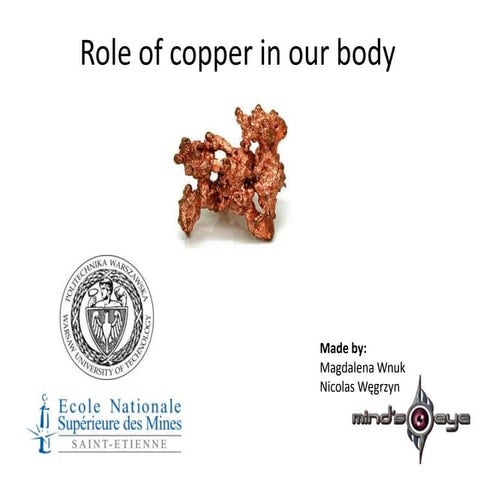 Role of copper in our body | PPTX