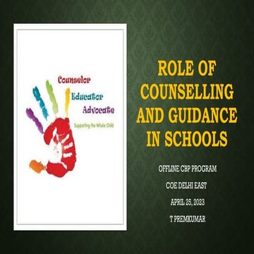 Revisiting the Guidance Advocate in Every Teacher | PDF