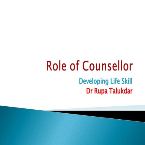 Role of counsellor | PPT