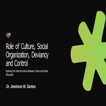 Role of Culture Social Organization Deviancy and Control.pptx