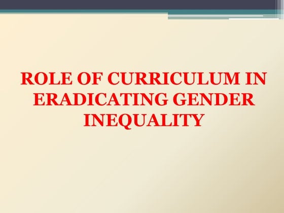 Promoting Gender Equality in our school context: issues and challenges ...