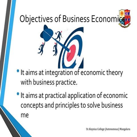 Role of Business Economists, objectives | PPTX