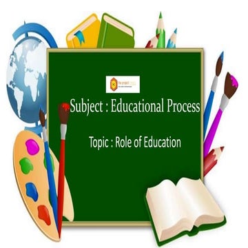 Role of education in Developing Indian Society | PPTX