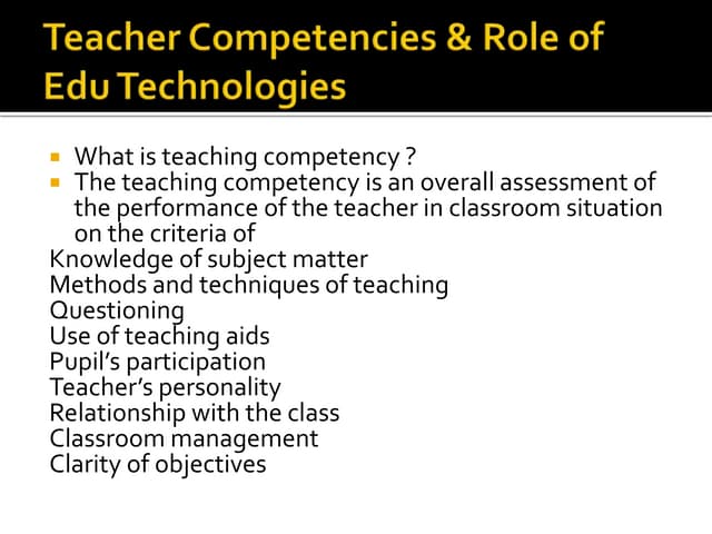 Teacher competencies, assignment | DOCX