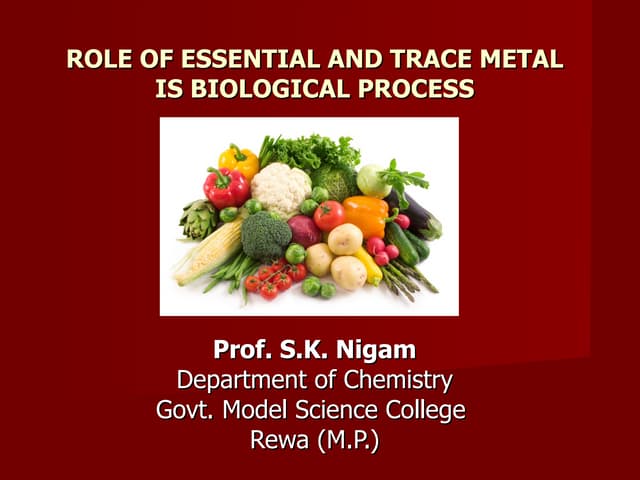 Trace elements ppt | PPTX