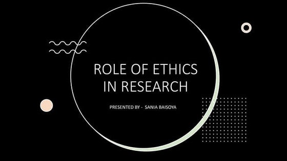 Ethical issues in research | PPTX | Education
