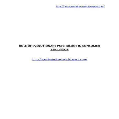 Evolution of consumer behaviour | PPT