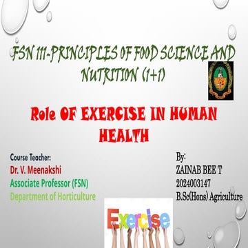 Comprehensive Health Benefits of Regular Exercise for All Ages | PPTX