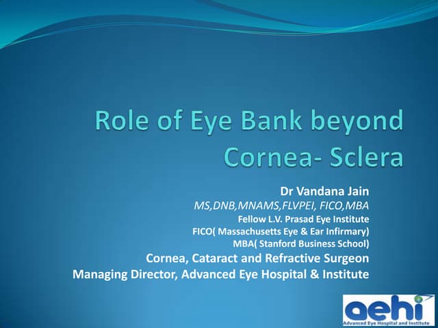 Eye banking and corneal transplantation 10.03.16,dr.k.n.jha