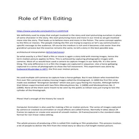 Role of Film Editing.docx