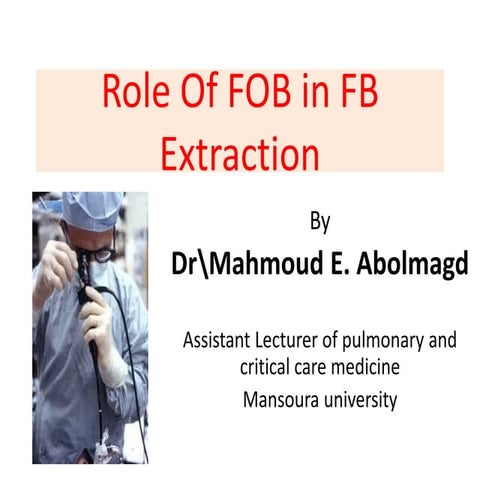 Role of fob in FB extraction | PPT