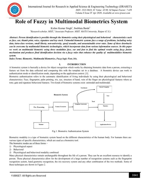 2009 Human Biometric Sensor Interaction Impact Of Training On