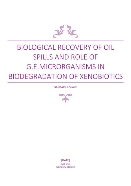 bioremediation of oil spills | PPTX | Indoor Environmental Quality ...