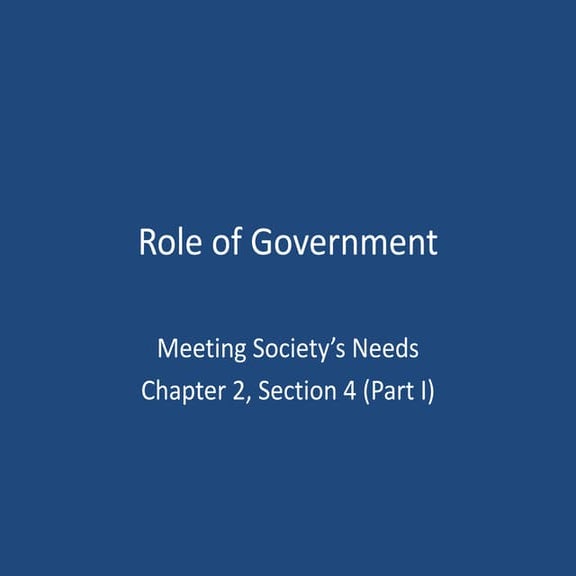 Role of government | PPTX