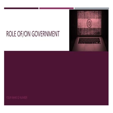 Role of/on government in Technology | PPTX