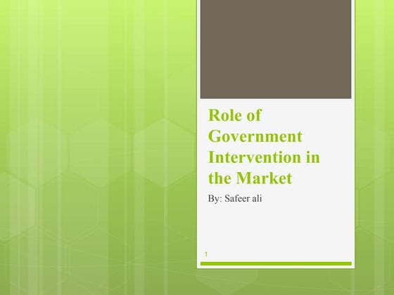 The role of the government in the economy | PPT
