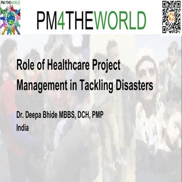 Role of Healthcare Project Management in Tackling Disasters by Deepa ...