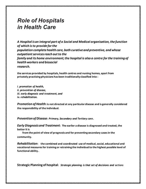 Corporate social responsibility (CSR) on Hospitals | PPTX