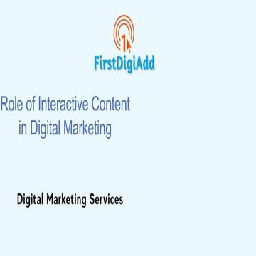 Role of Interactive Content in Digital Marketing | PPT