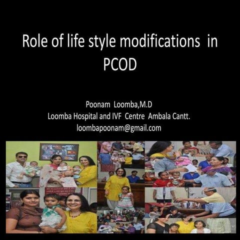 Role of life style modification in pcos | PPTX