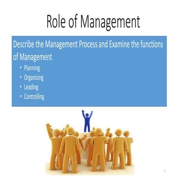 Role of Management part 3 | PPT