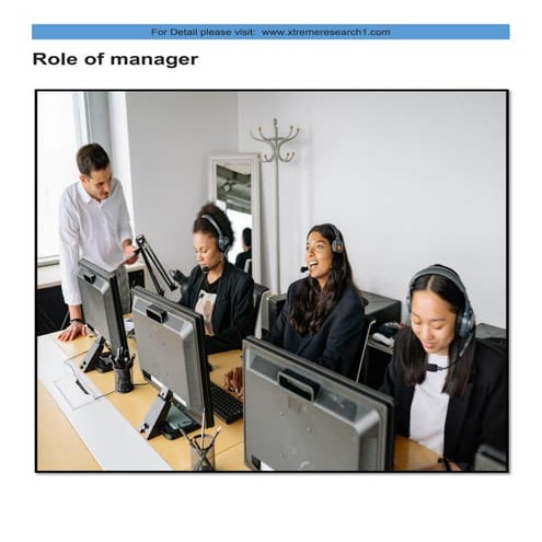 Role of manager | PDF