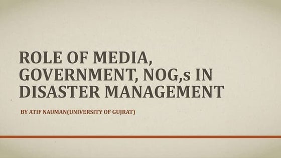 Public awareness on disaster management | PPT